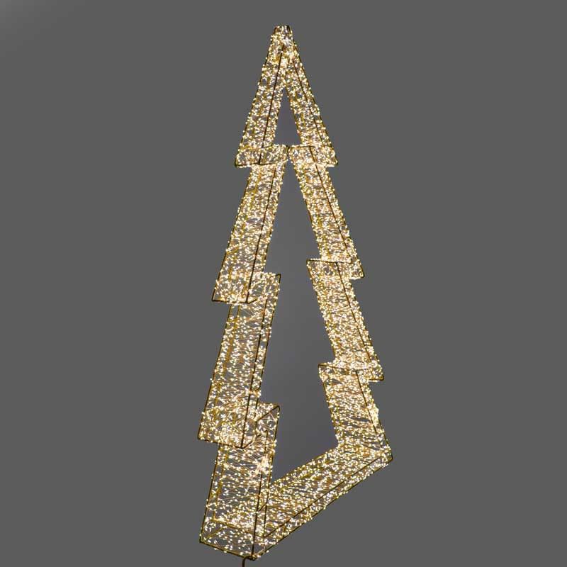 Albero Luminoso in 3D Color Rame, H.120 cm, 7680 Micro Led