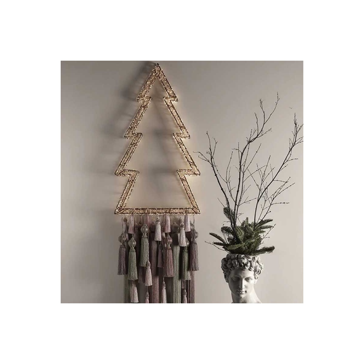 Albero Luminoso in 3D Color Rame, H.70 cm, 3360 Micro Led